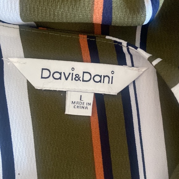 DAVI & DANI | Tops | Davi Dani Striped Surplice Blouse | Poshmark